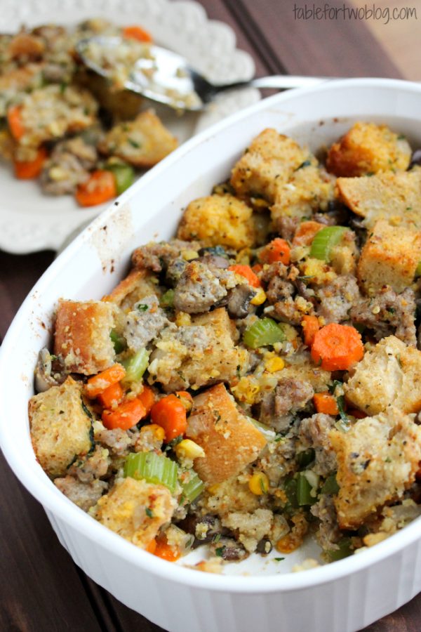 Crowd-Pleasing Cornbread and Sausage Stuffing Recipe | Table for Two