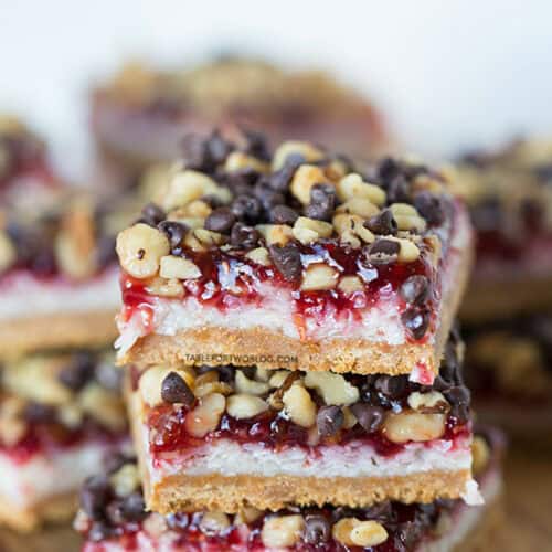 Raspberry Coconut Bars | Table for Two® by Julie Chiou