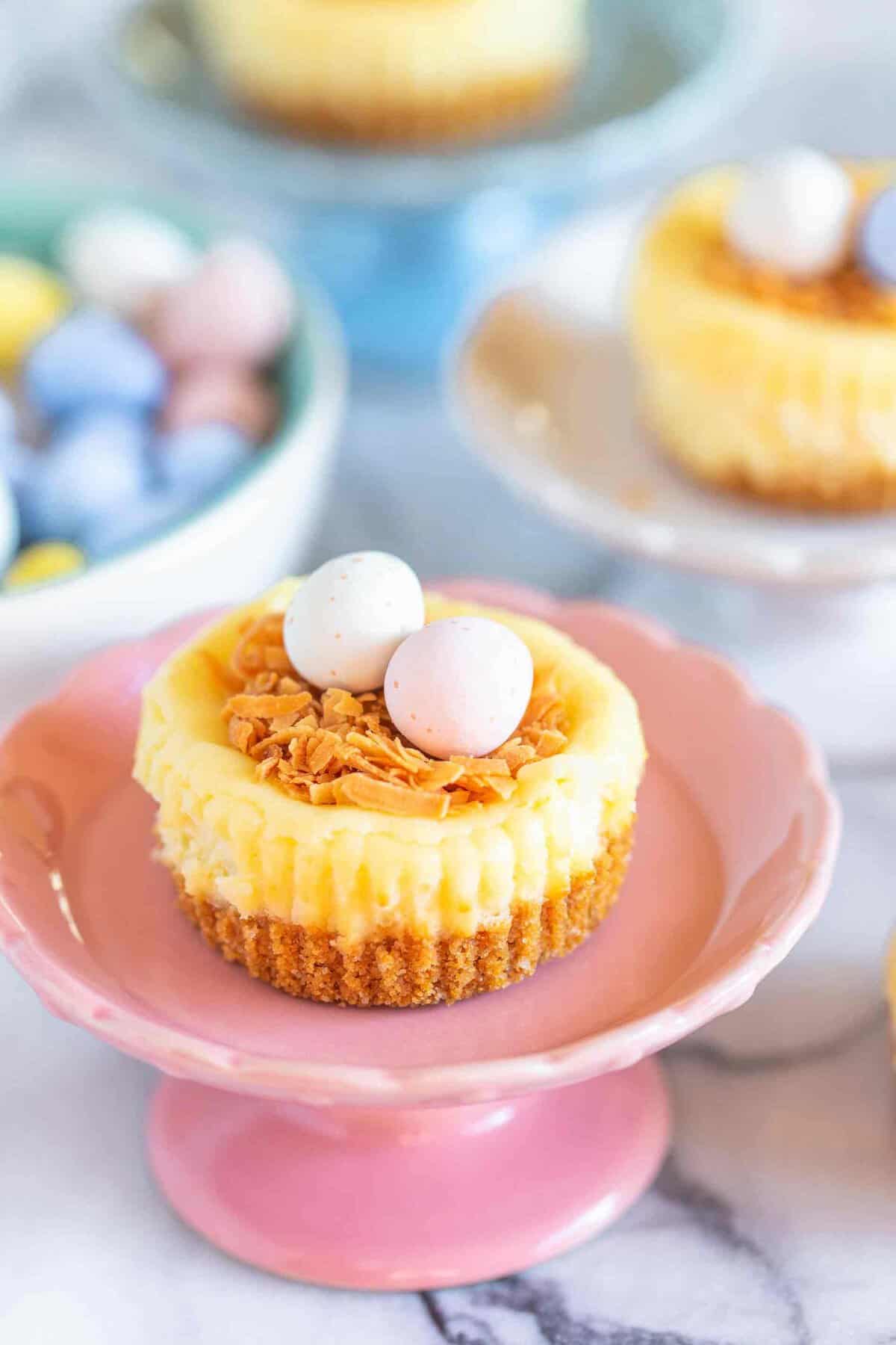 Mini Cheesecake Nests - Cute Easter Recipe Idea for Kids and Adults