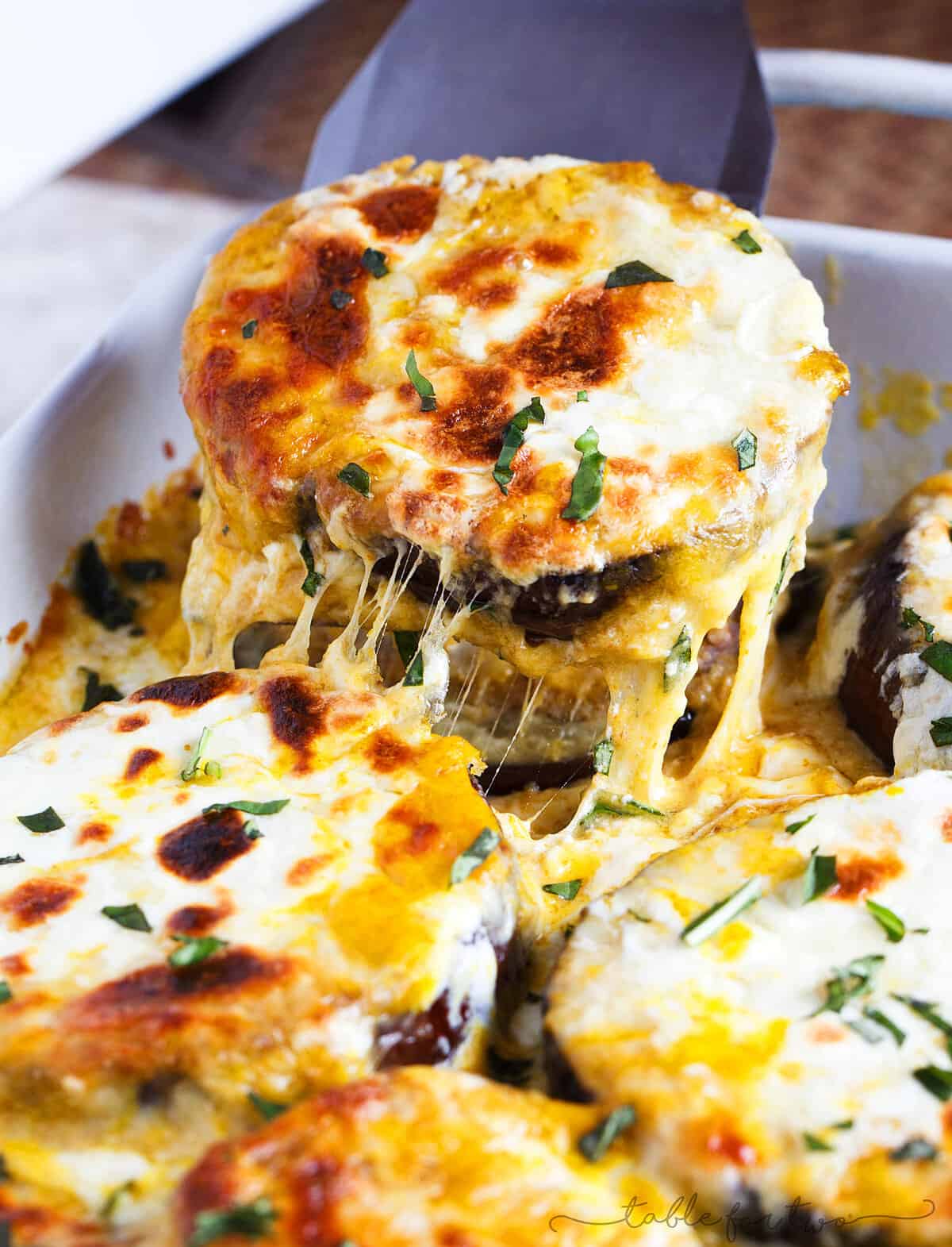 Pumpkin Eggplant Parmesan Casserole with Burrata | Table for Two® by ...