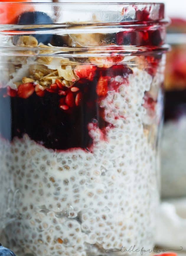 Coconut Chia Seed Pudding with Berries and Granola | Table for Two® by ...