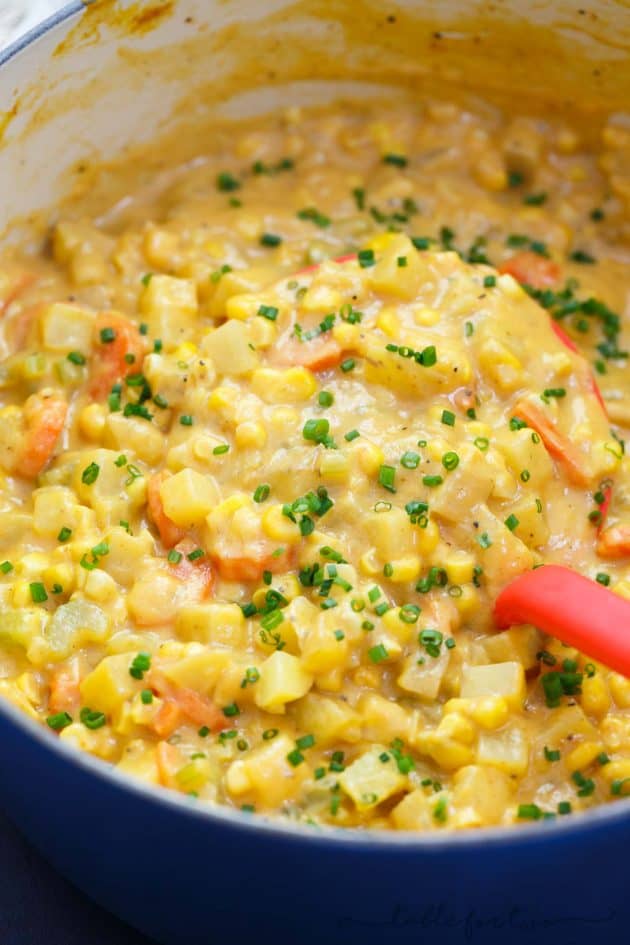 Harvest Corn and Pumpkin Chowder - Creamy Corn and Pumpkin Soup