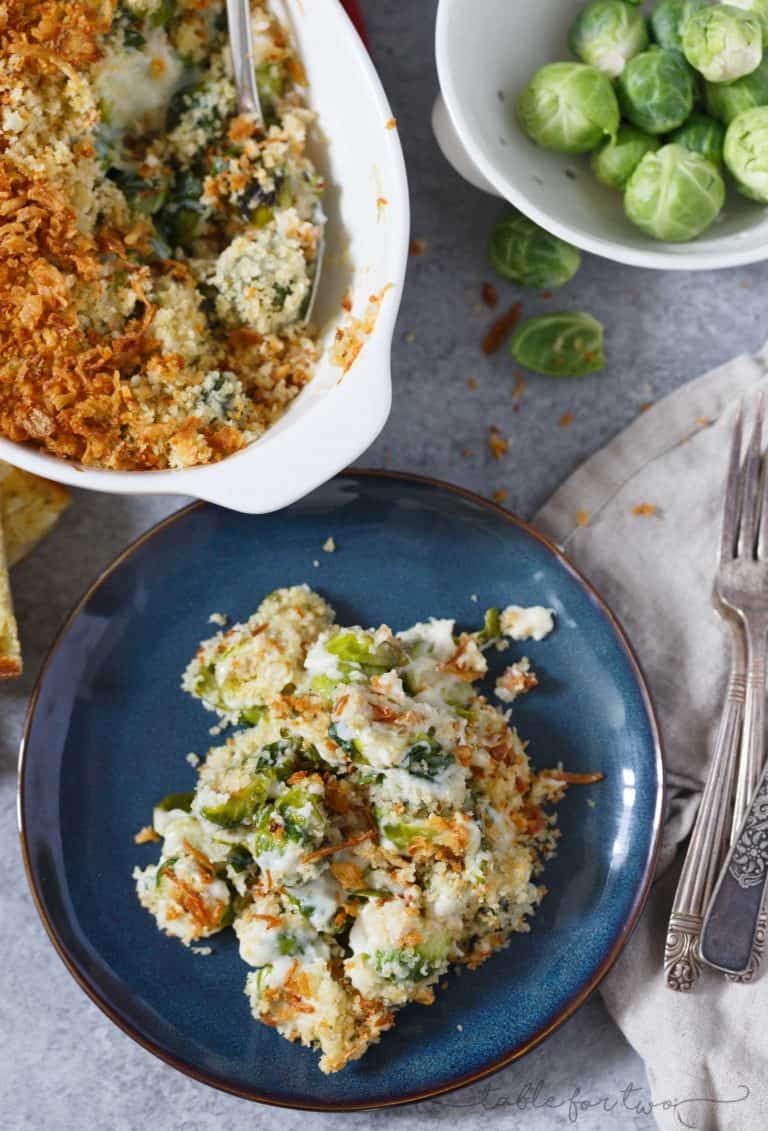 Roasted Brussels Sprouts Gratin