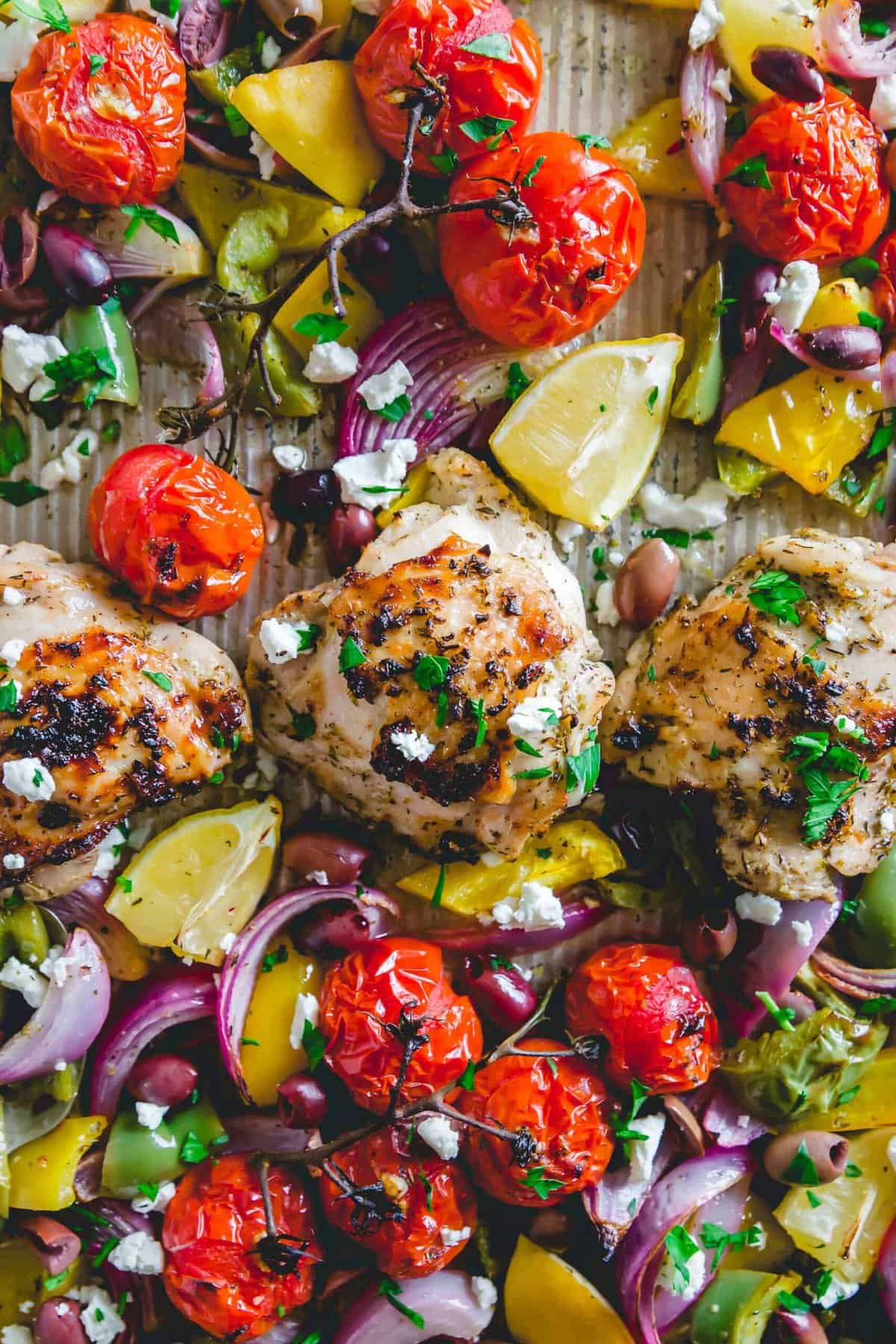 Sheet Pan Greek Chicken - Easy Sheet Pan Chicken Recipe