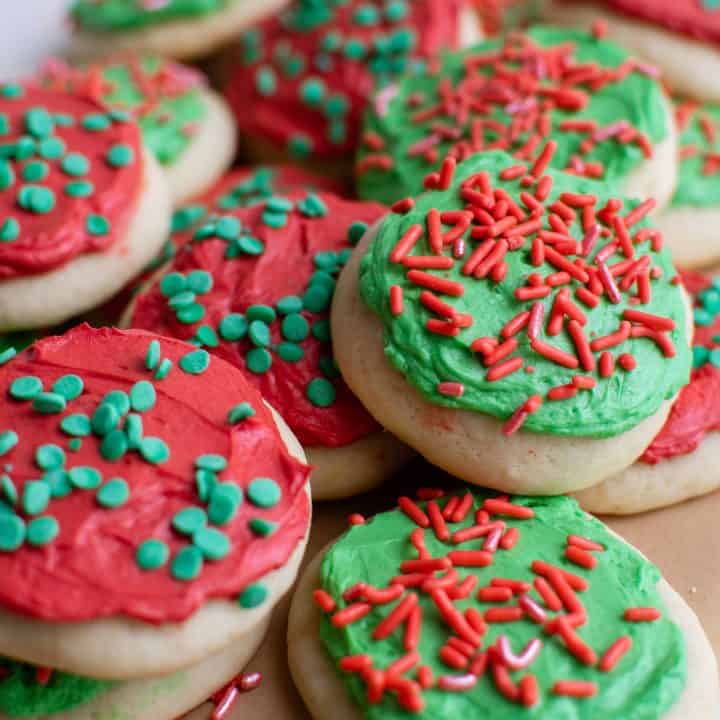 Frosted Holiday Sugar Cookies - Lofthouse Style Sugar Cookies