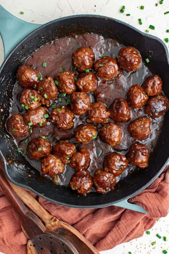 One-Pot Sticky Asian Meatballs - Appetizer Asian-Inspired Meatballs