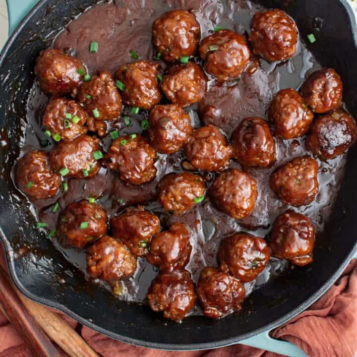 One-Pot Sticky Asian Meatballs - Appetizer Asian-Inspired Meatballs