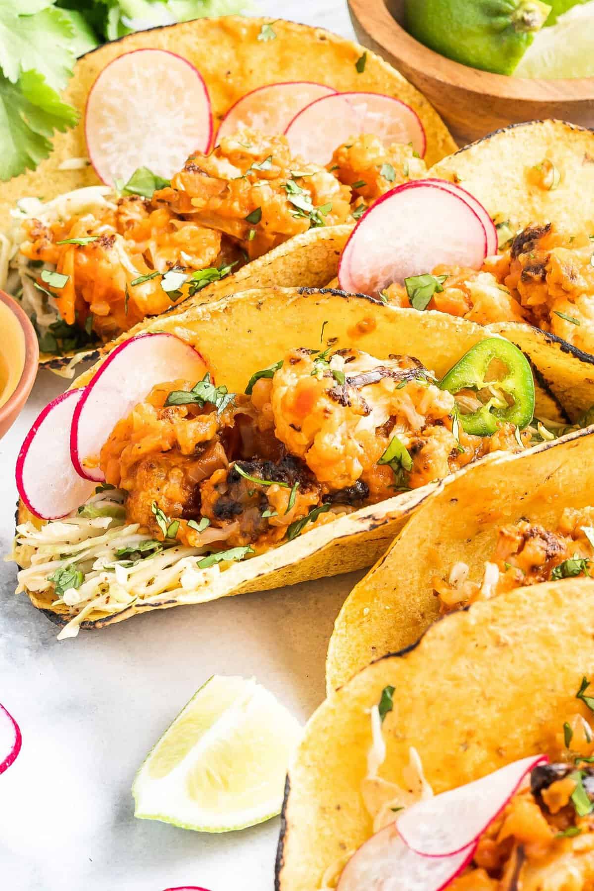 Cauliflower Tinga Tacos - Vegetarian Tinga Tacos Recipe