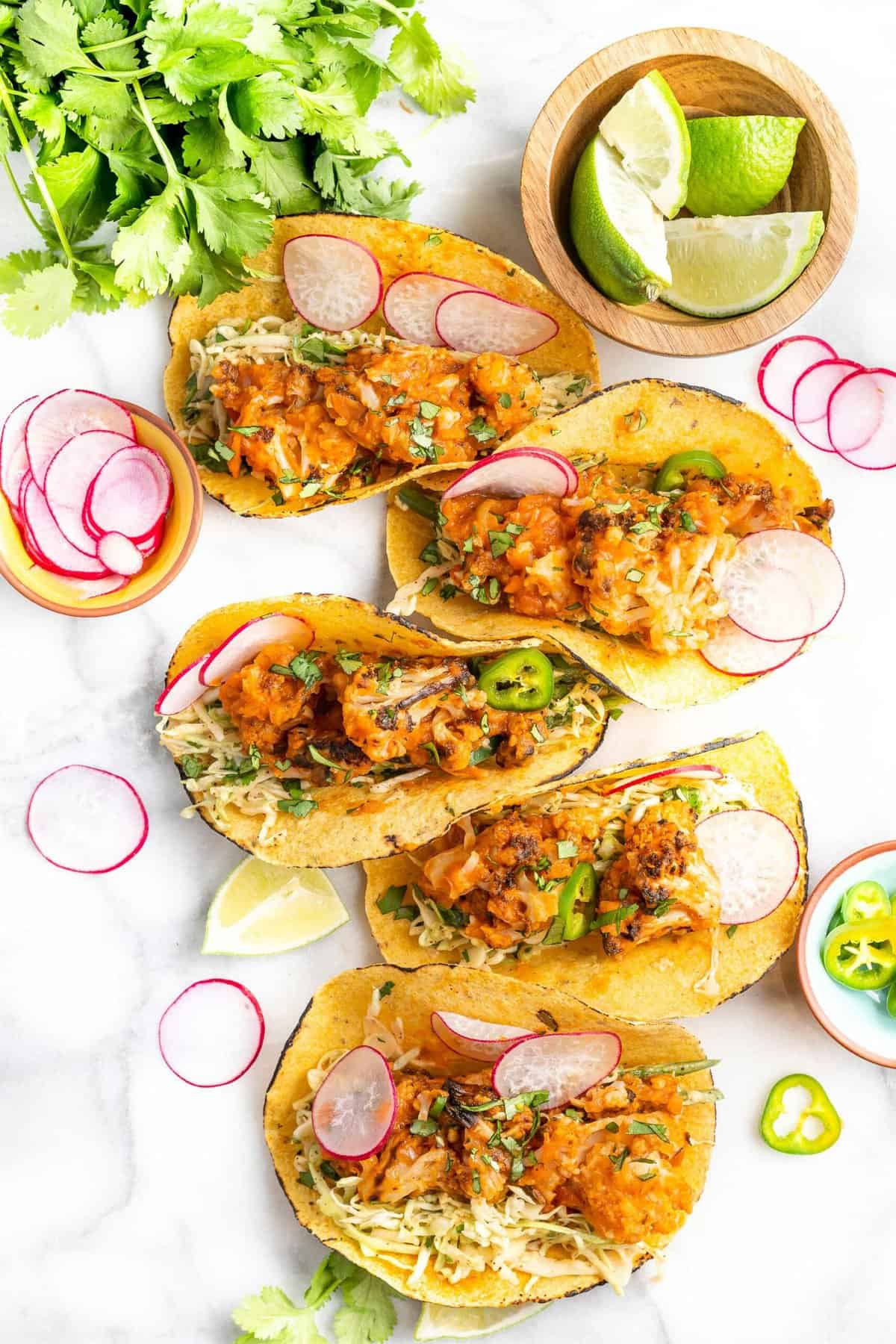 Cauliflower Tinga Tacos - Vegetarian Tinga Tacos Recipe
