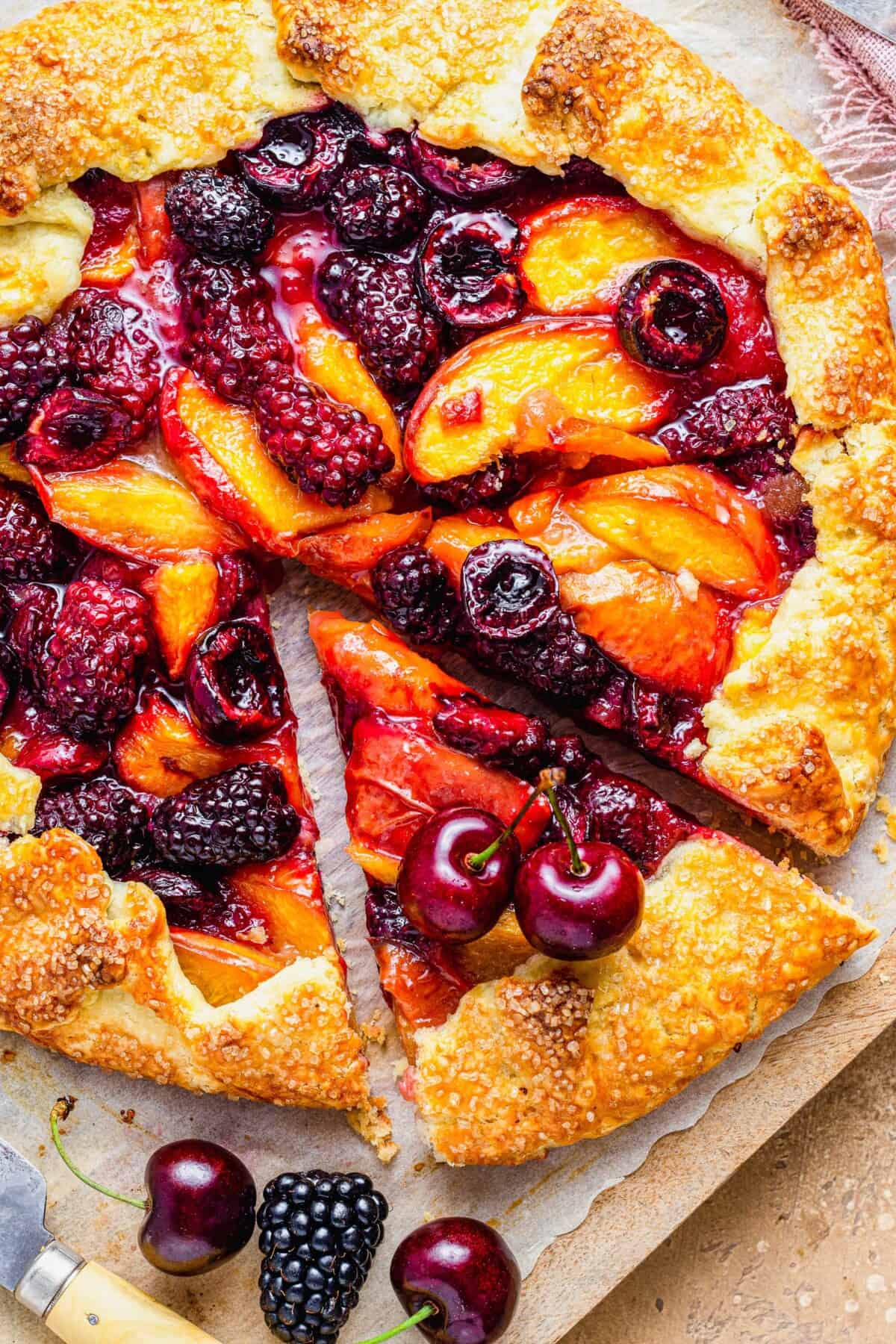 Stone Fruit and Blackberry Galette - Stunning Fruit Galette Recipe