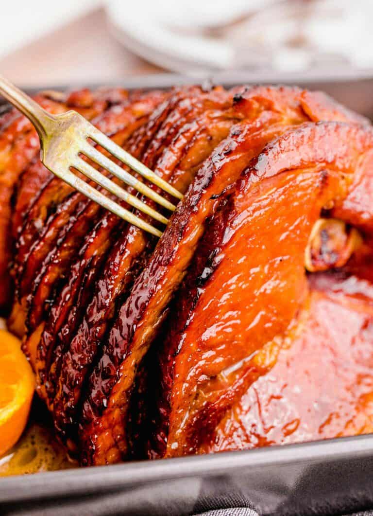 Maple Brown Sugar Baked Glazed Ham | Table for Two
