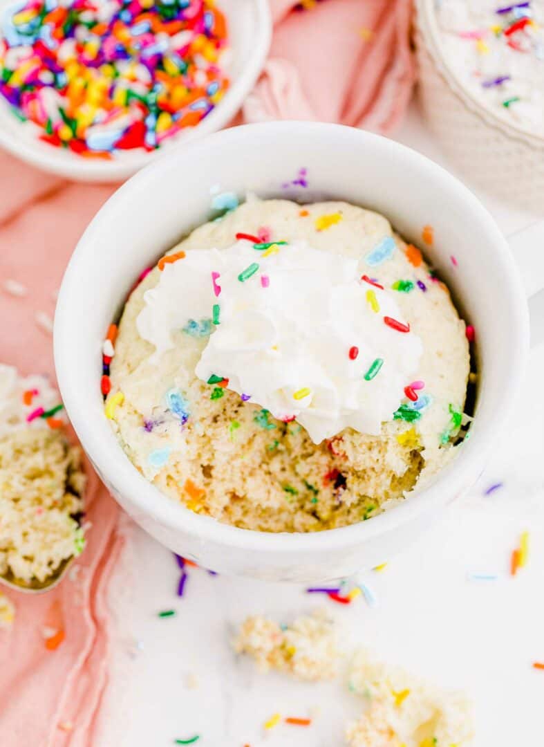 The Easiest Funfetti Mug Cake | Table for Two