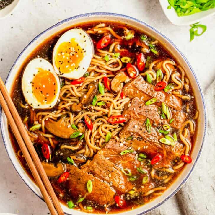Beef Ramen Noodle Soup | Table for Two® by Julie Chiou