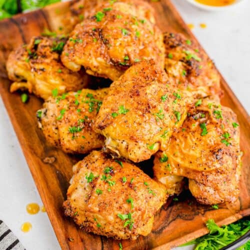 Crispy Baked Chicken Thighs | Table for Two® by Julie Chiou