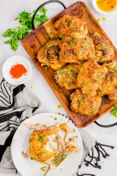 Crispy Baked Chicken Thighs | Table for Two® by Julie Chiou