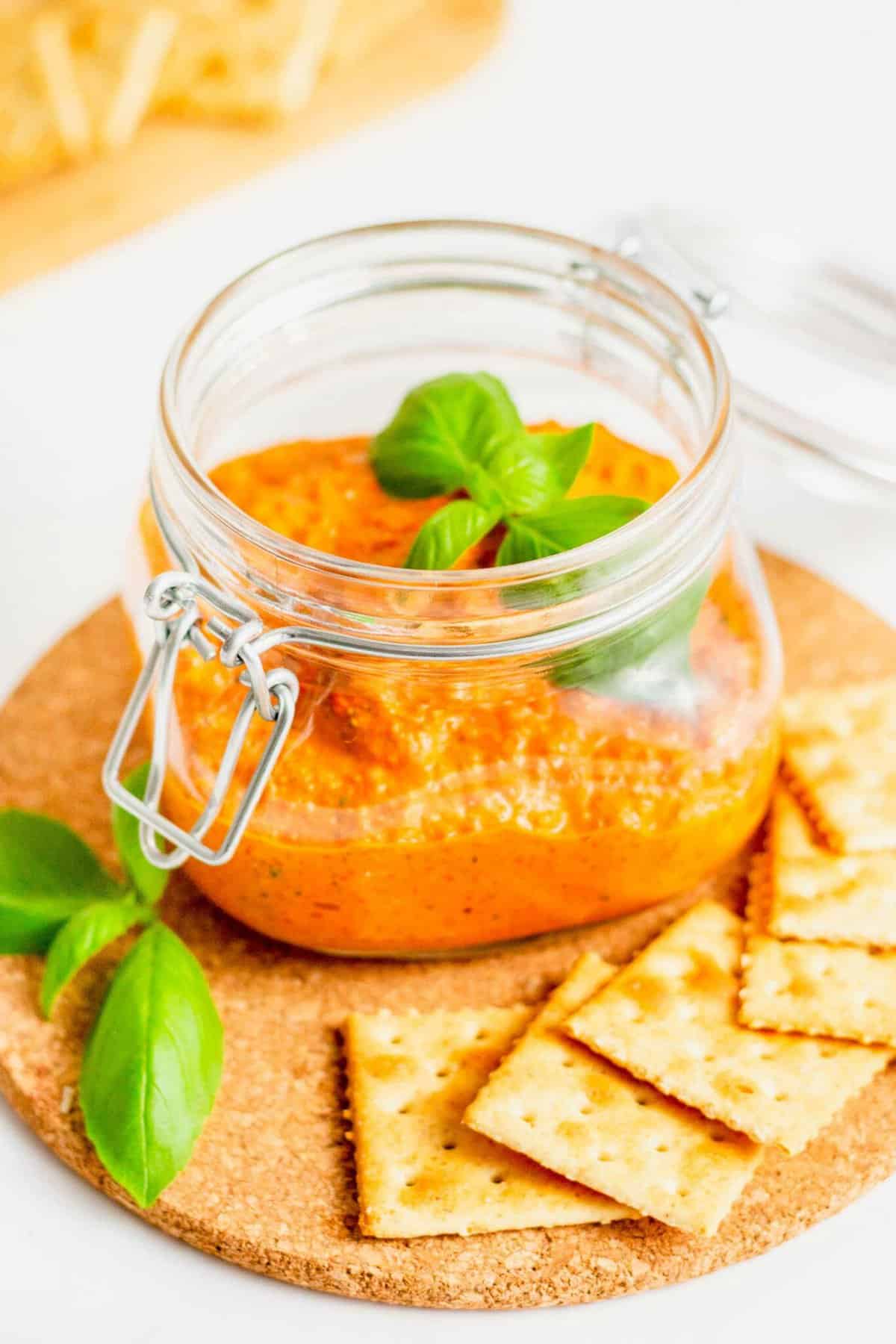 Easy Roasted Red Pepper Pesto Recipe | Table for Two