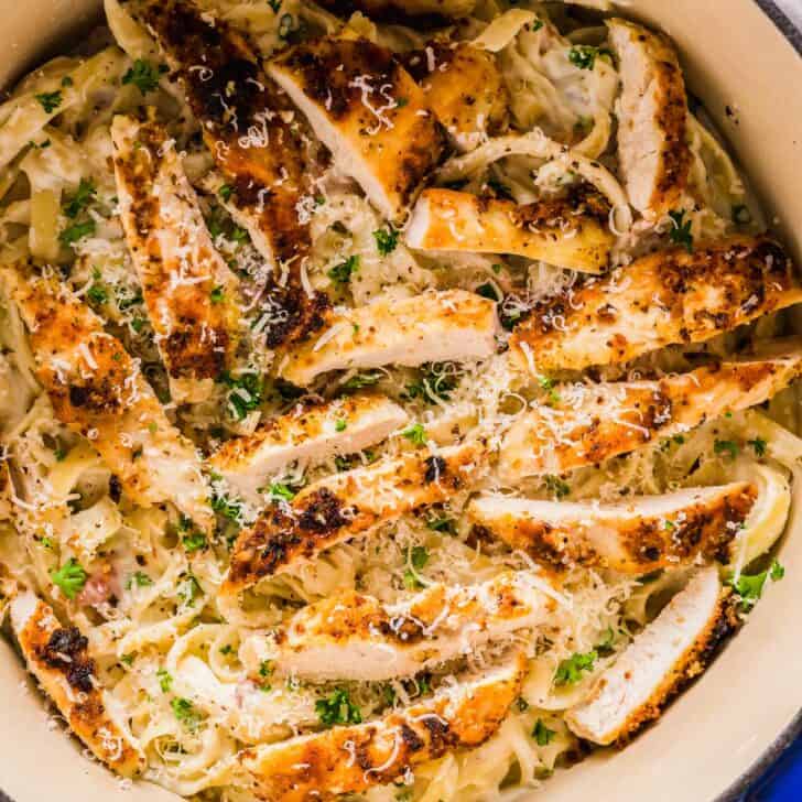 Garlic Parmesan Chicken Pasta | Table for Two® by Julie Chiou