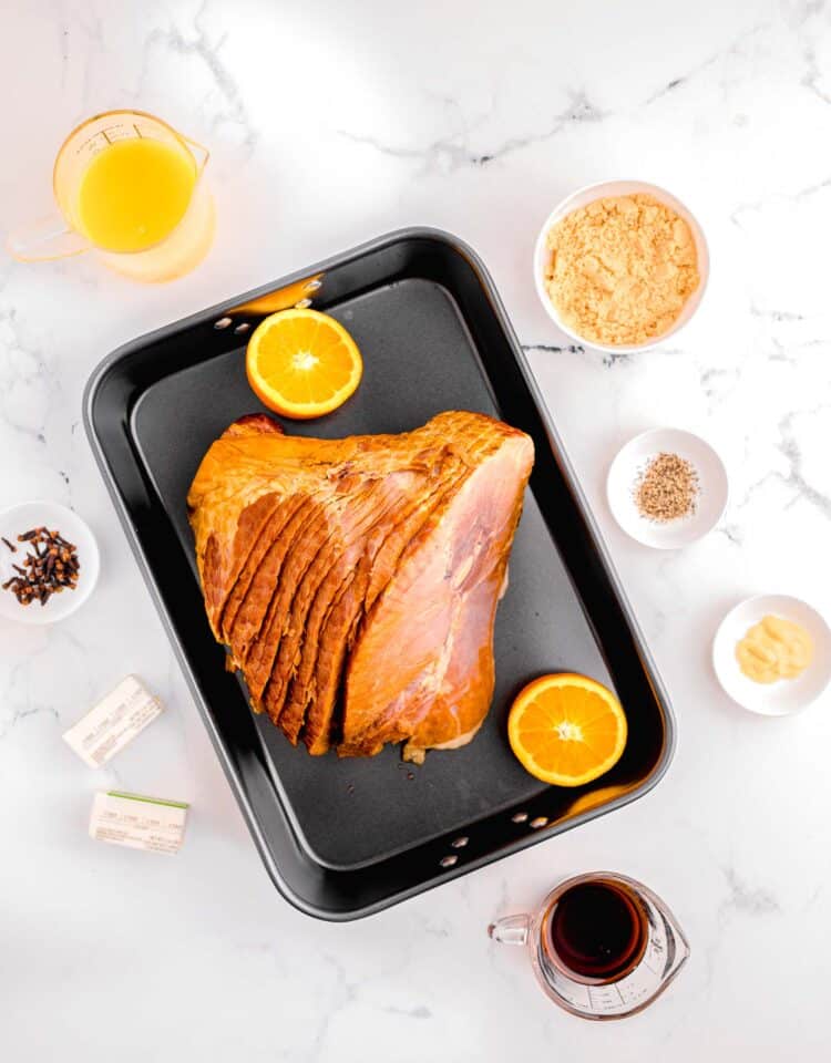 Maple Brown Sugar Baked Glazed Ham | Table for Two