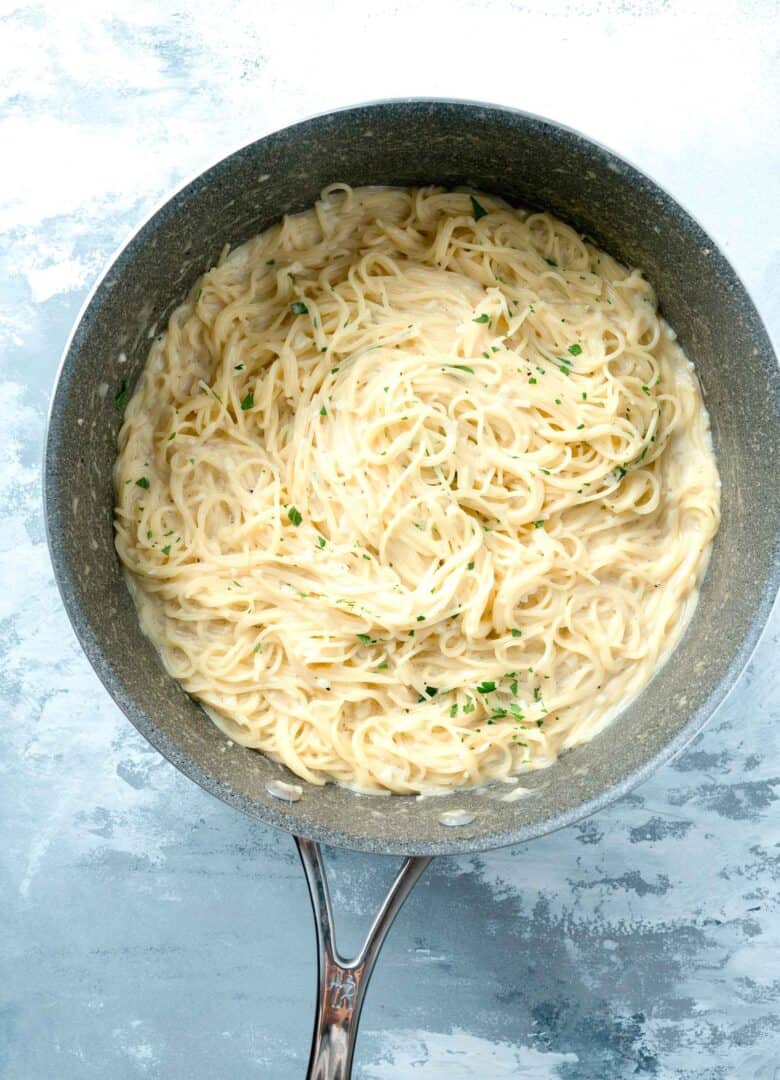 One Pot Garlic Parmesan Pasta | Table for Two
