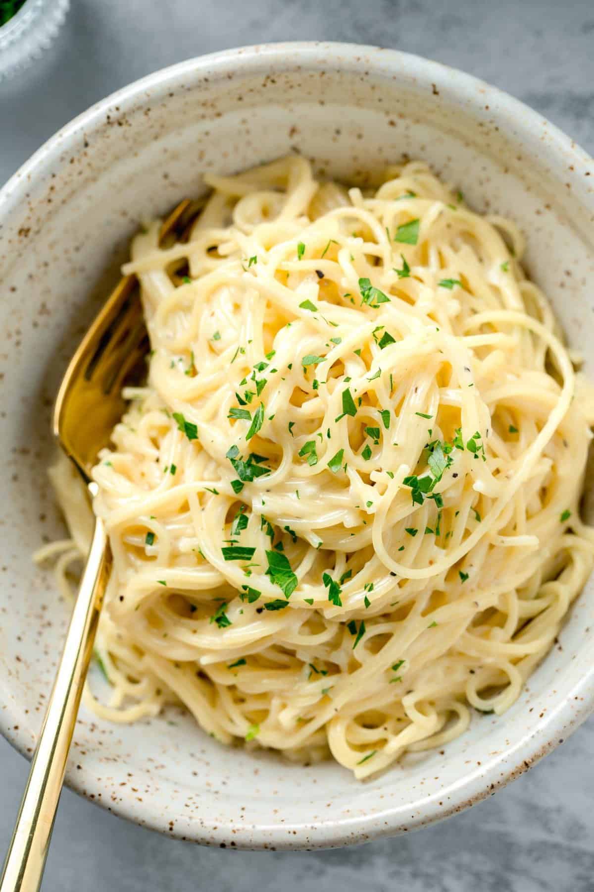 One Pot Garlic Parmesan Pasta | Table for Two