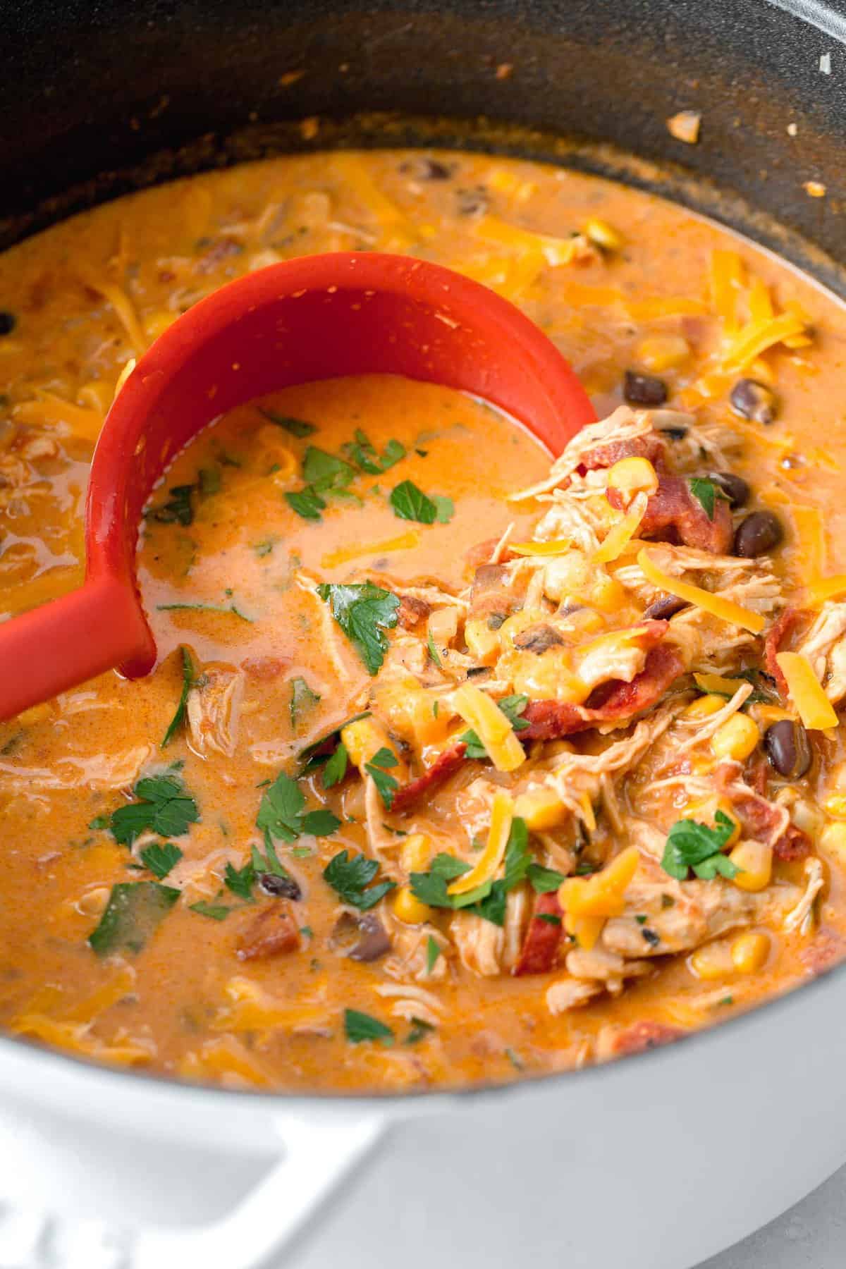 Creamy Chicken Tortilla Soup | Table for Two® by Julie Chiou
