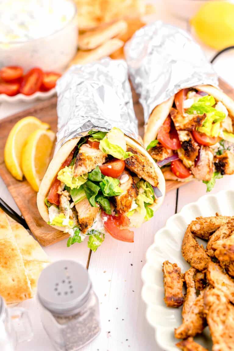 Greek-Inspired Chicken Gyros | Table for Two® by Julie Chiou