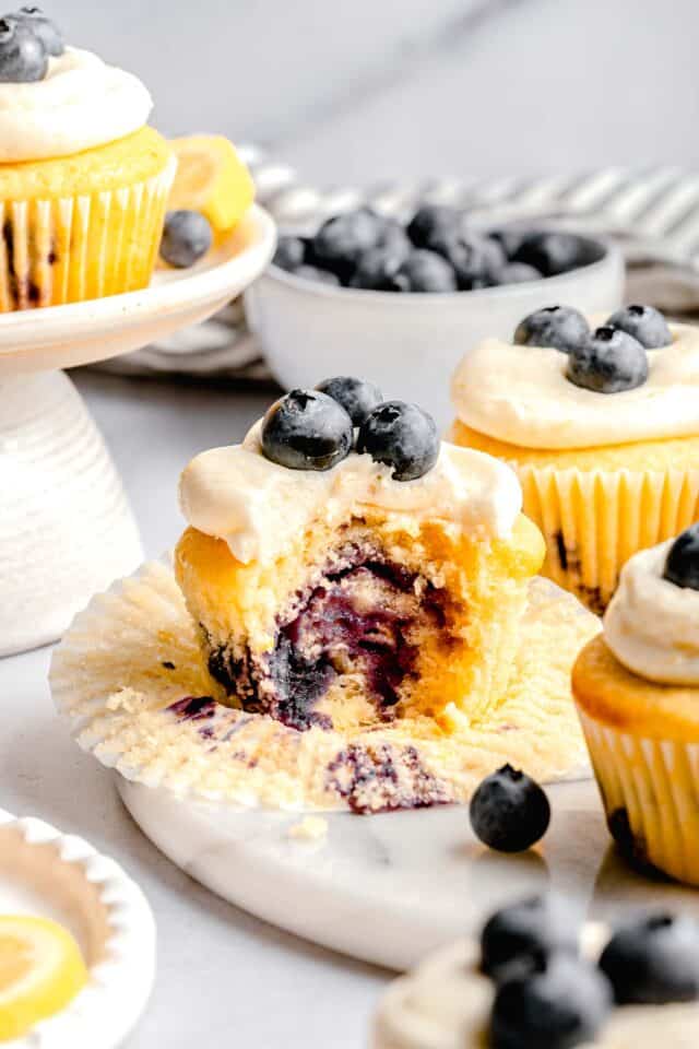 Lemon Blueberry Cupcakes | Table for Two® by Julie Chiou