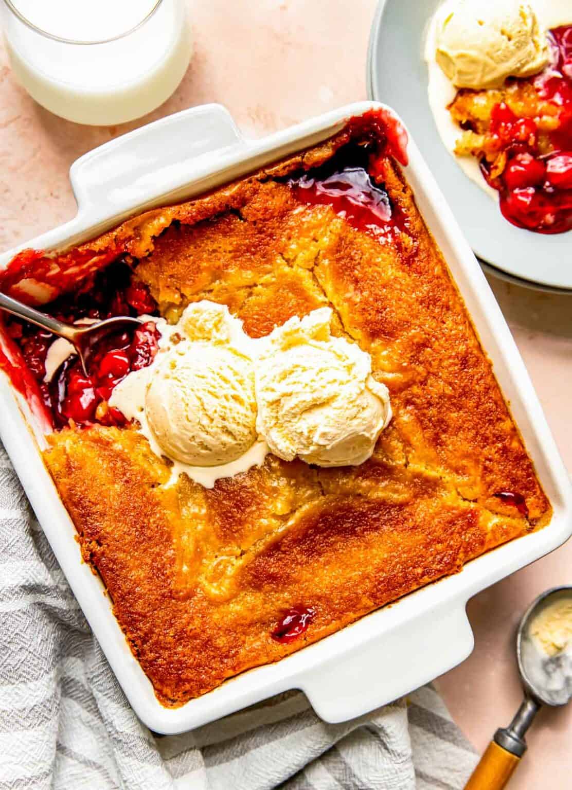 Easy Cherry Cobbler | Table for Two® by Julie Chiou