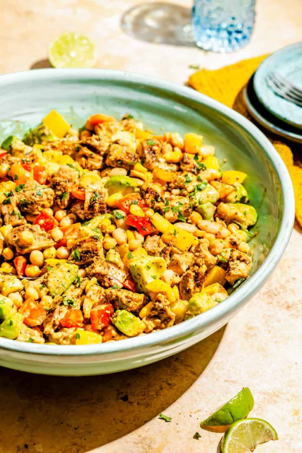 Chipotle Chicken Dense Bean Salad | Table for Two® by Julie Chiou